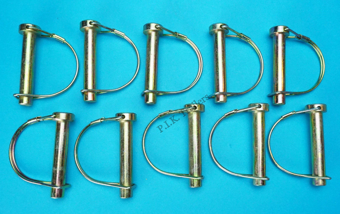 10 x 12mm Shaft Locking Retaining Pipe Pin - D Clip Lynch - Trailer ...