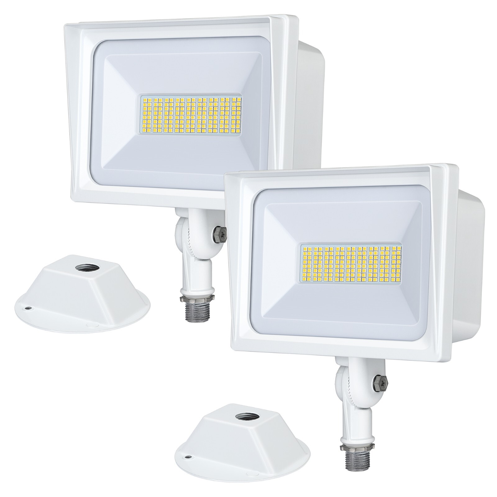 DEWENWILS 2-Pack 65W LED Flood Light Outdoor,Adjustable Knuckle Mount ...
