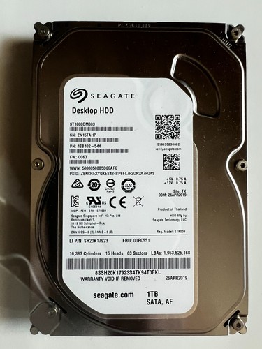 Seagate Barracuda ST1000DM003 1 TB, Internal HDD, 7200 RPM, 3.5 inch ...