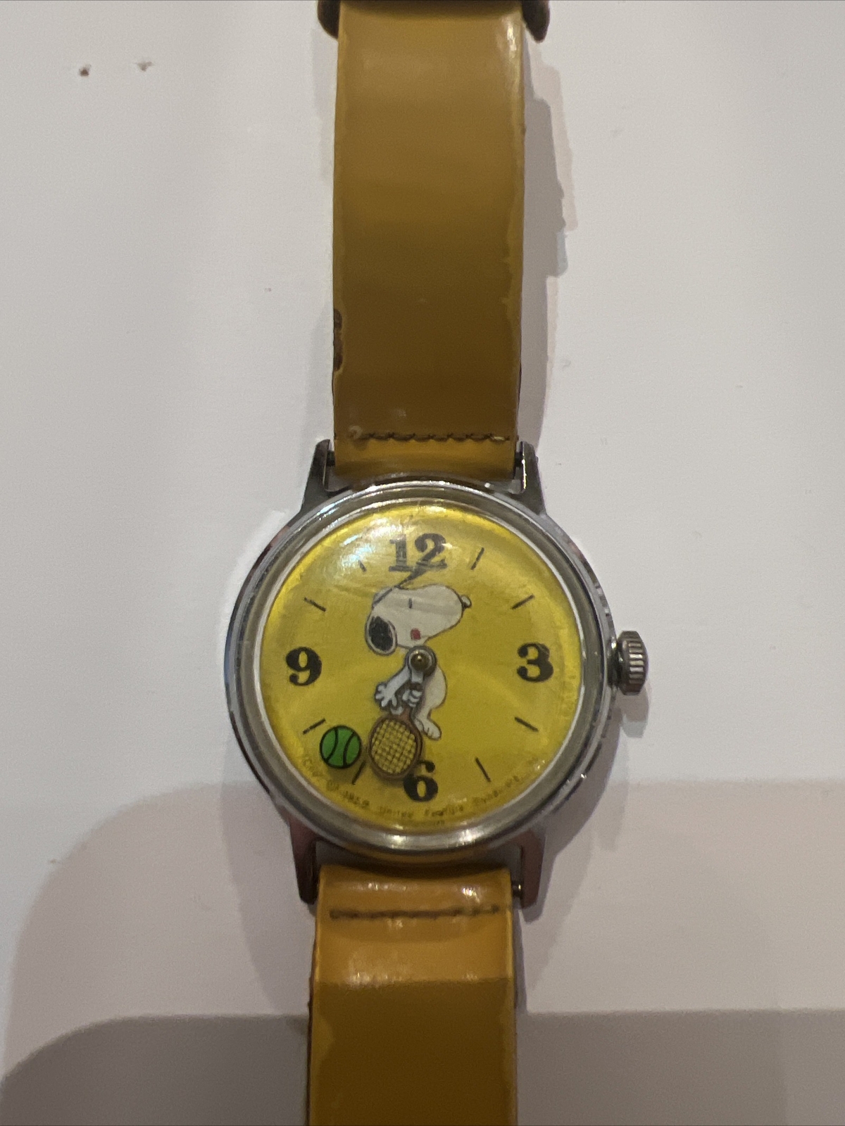 Vintage 1970-Snoopy Tennis Watch Yellow Band - Works-not Refurbished 1 ...