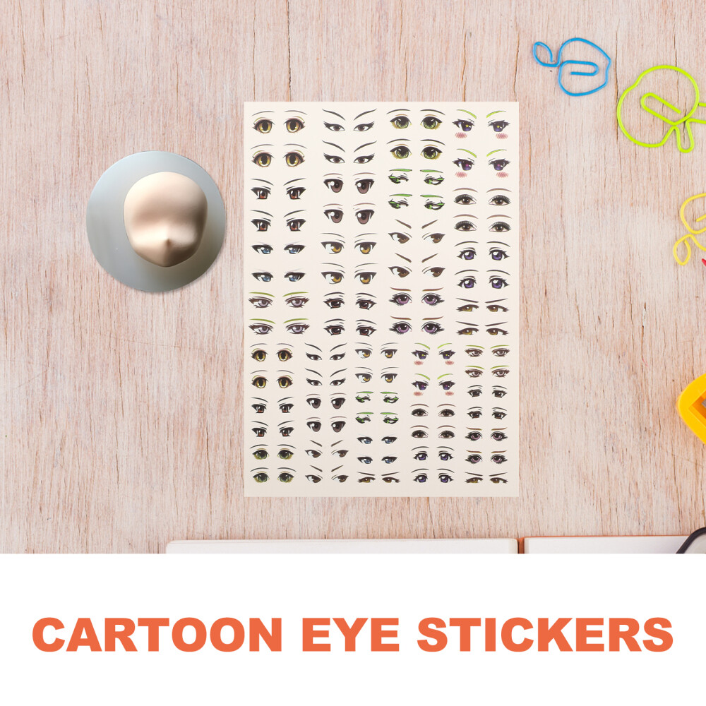 5 Sheets Papier Augenaufkleber Kind Augen-Cartoon-Aufkleber | eBay