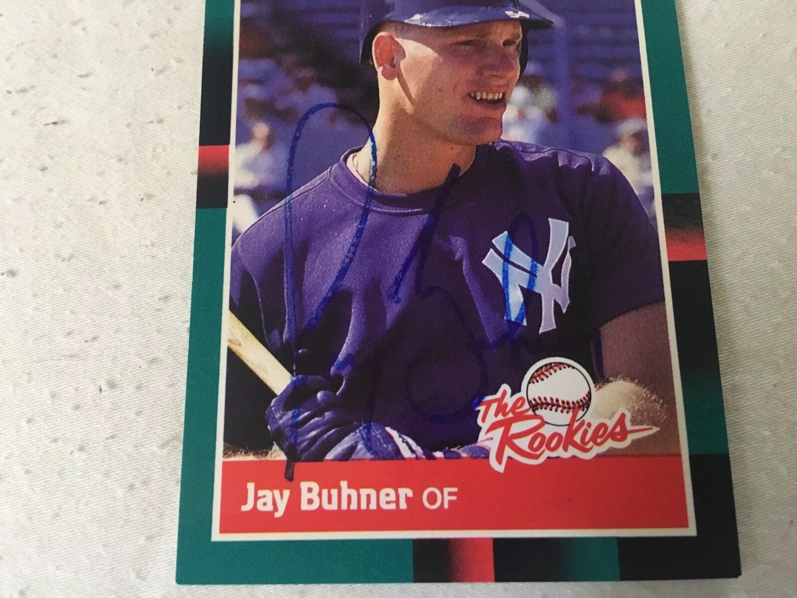 Jay Buhner Autographed ON CARD 1988 Donruss The Rookies w/COA NICE CARD ...