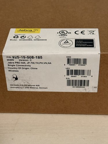 Jabra PRO 925 925-15-508-185 Wireless Headset - New Open Box ...