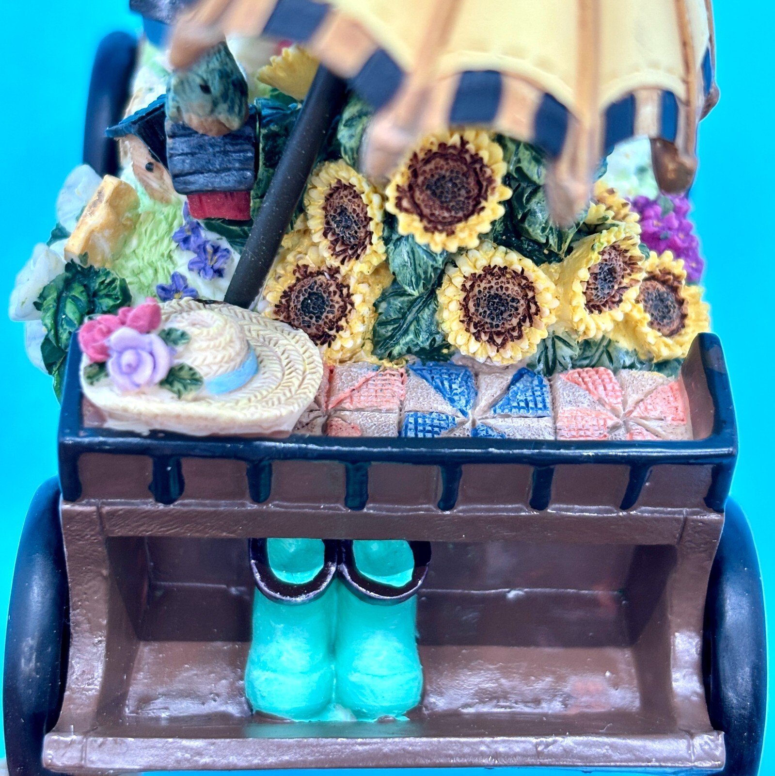 San Francisco Music Box Ruth Ninneman Flower Cart Ornament Christmas ...