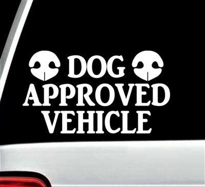 Dog Approved Vehicle Decal Sticker for Car Window Pet Gift Accessory ...