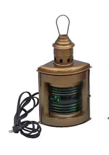 Green Color Handcrafted Nautical Port and Starboard Electric Lantern 12 ...