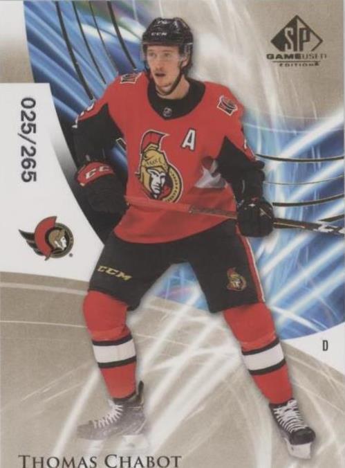 2020-21 Upper Deck SP Game Used - Thomas Chabot #56 Golden Burst /265 ...