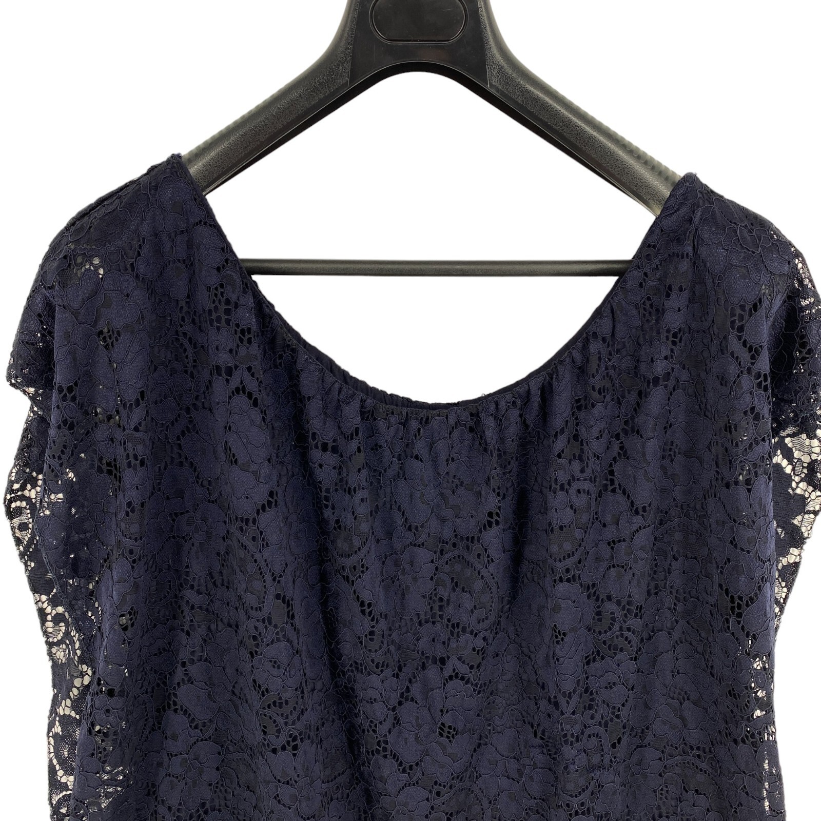 LOLA LIZA Women Navy Blue Lace Blouse Size EU 46 UK 18 US 16 | eBay ...