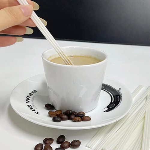 100pcs Disposable Three Hole Coffee Straw Coffee Stirring Rod Drinks ...