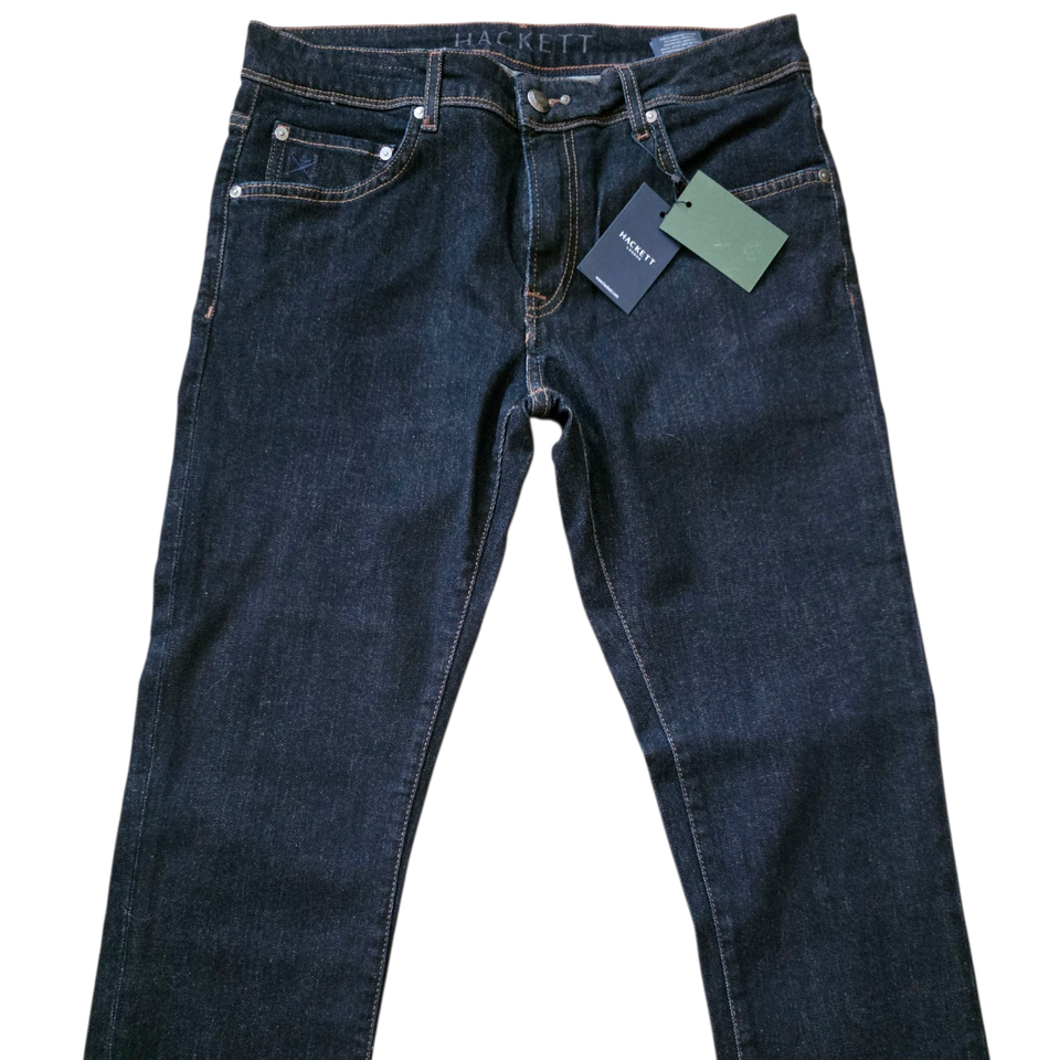 Hackett London Herren Jeans Rinse Wash Gr 33R Dunkelblau Stretch Denim ...