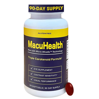 MacuHealth Eye Supplement 90 Softgels – Triple Carotenoid Formula – New ...