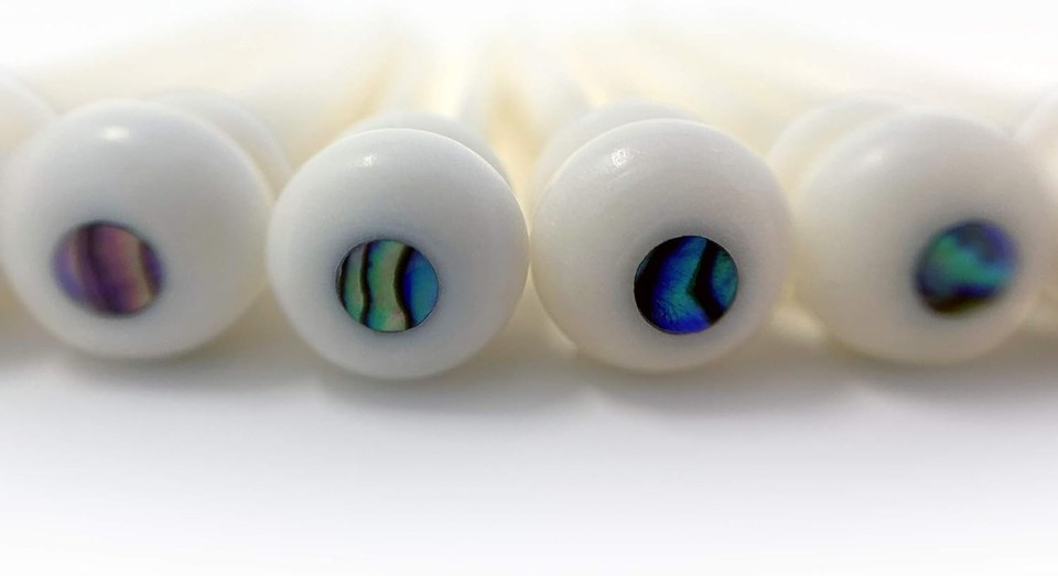 Enhance Tone with Slotted Pure Bone Bridge Pins & Abalone Dot for 6 ...