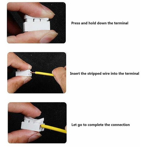 200/100/20pcs 220V 2 Pin Push Quick Wire Cable Connector White Wiring ...
