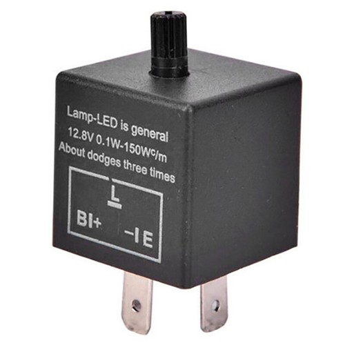 Electronic LED Adjustable Flasher Relay for Turn Signal Light Blinker ...