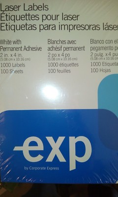 EXP00519 LASER LABELS 1000 labels ct 2" X 4" (5.08 cm X 10.06 cm | eBay