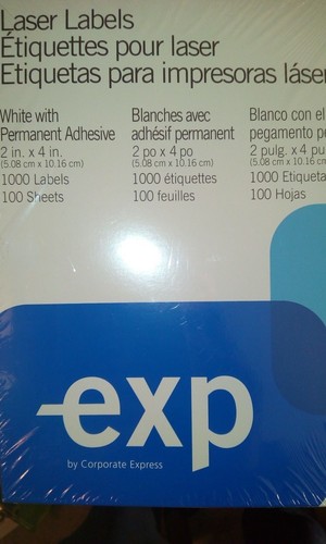 EXP00519 LASER LABELS 1000 labels ct 2" X 4" (5.08 cm X 10.06 cm | eBay
