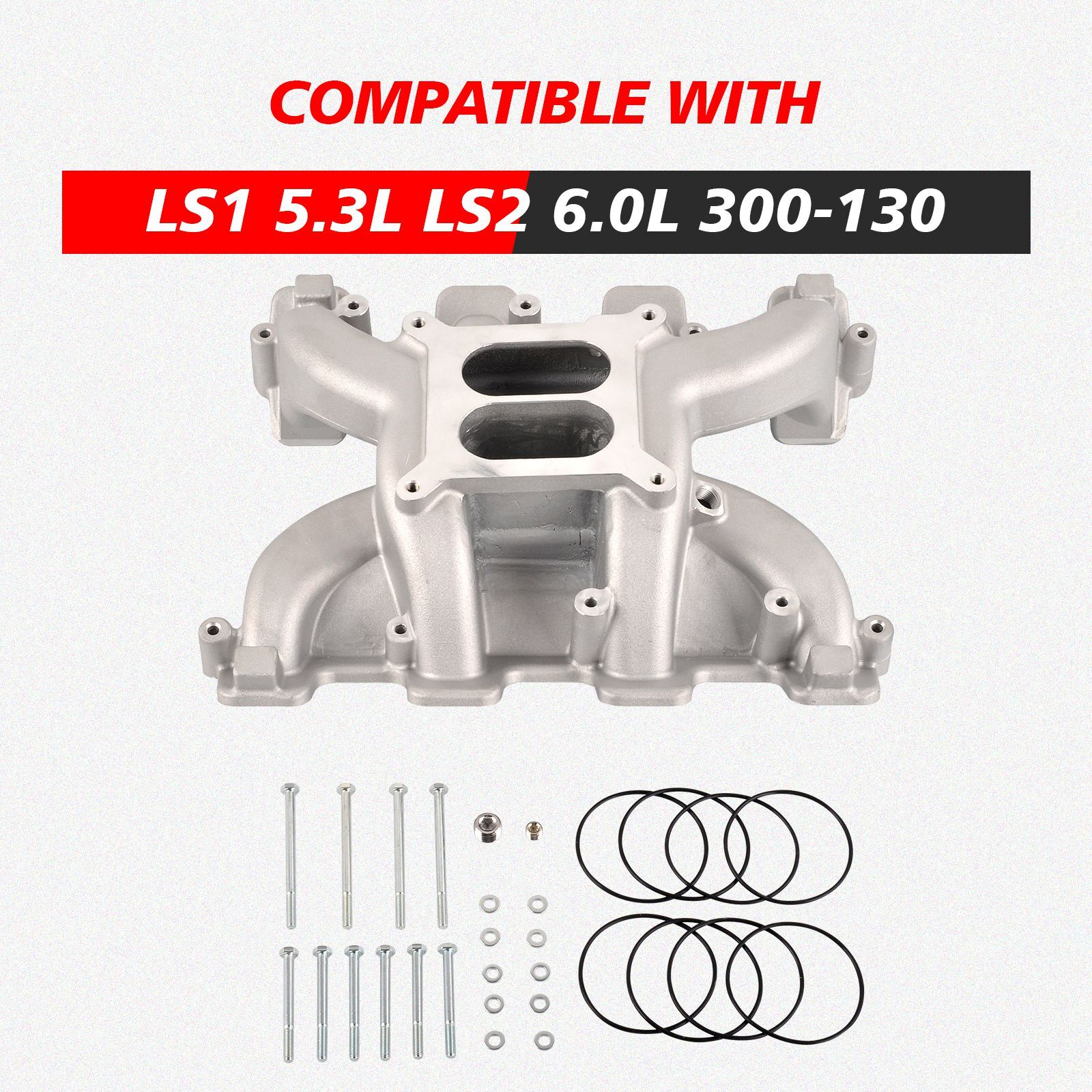 Performer RPM Style Carb Intake Manifold LS1 5.3L LS2 6.0L Cathedral ...