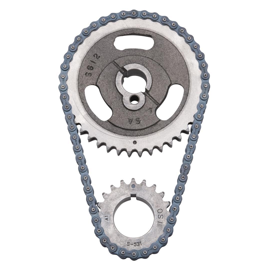 Edelbrock Keyway Adjustable Double Roller Timing Chain Set For Small ...