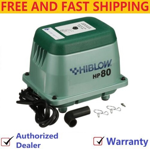 Hiblow HP-80 (HP80) LINEAR AIR PUMP AERATION POND SEPTIC AERATOR PUMP ...