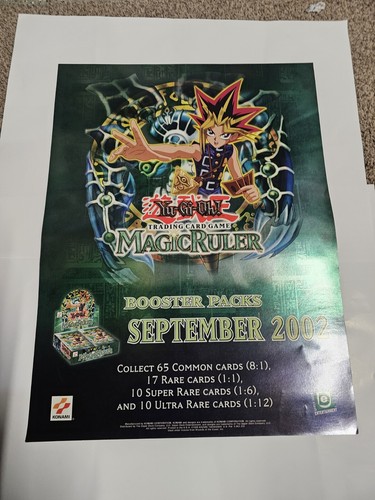 Yu-Gi-Oh TCG Promotional FOIL Promo Poster Magic Ruler 2002 24"x18 ...