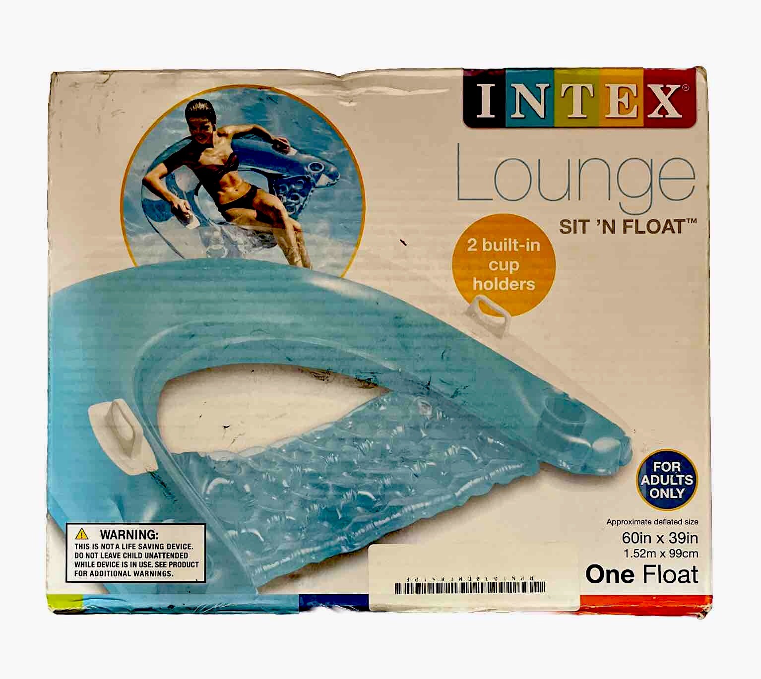 Intex Sit N Float Inflatable Lounge, 60" X 39" | eBay