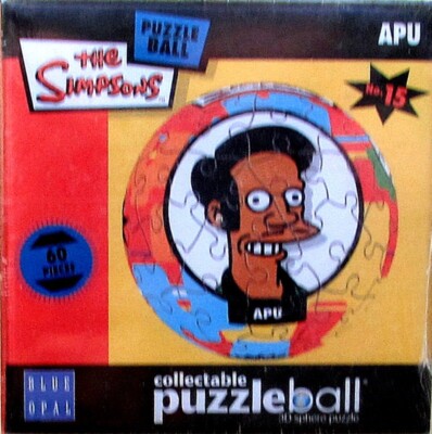 THE SIMPSONS - APU COLLECTABLE PUZZLEBALL No. 15 2008 3D SPHERE-NEW ...