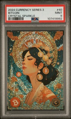 2024 CARDSMITHS CURRENCY SERIES 3 - #40 BIT COIN CRYSTAL SPARKLE - PSA ...