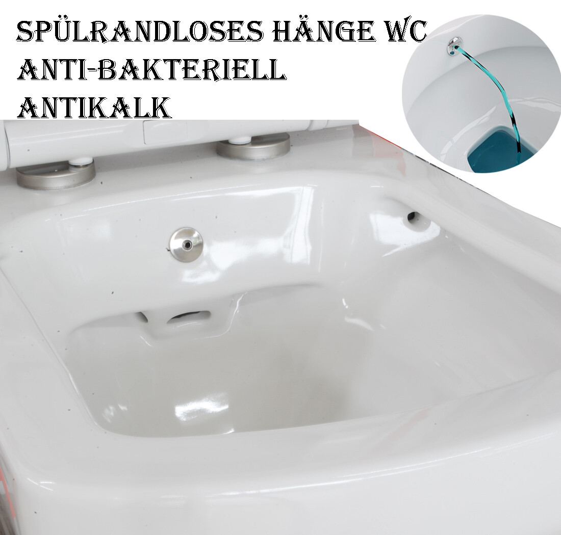 Randlos TAHARET Dusch Hänge Wand WC NEPTÜN Bidet Toilette Armatur ...