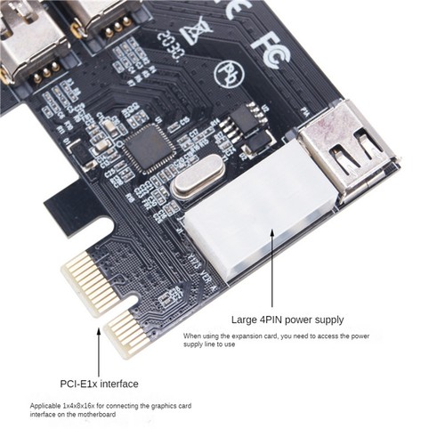 PCI-E 1X 1394 4-Port DV Video Capture Card Firewire Card 800/400/200 ...
