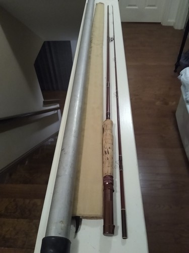 Cortland brown translucent fiberglass fly rod 2 piece 8'0" 6wt. with ...