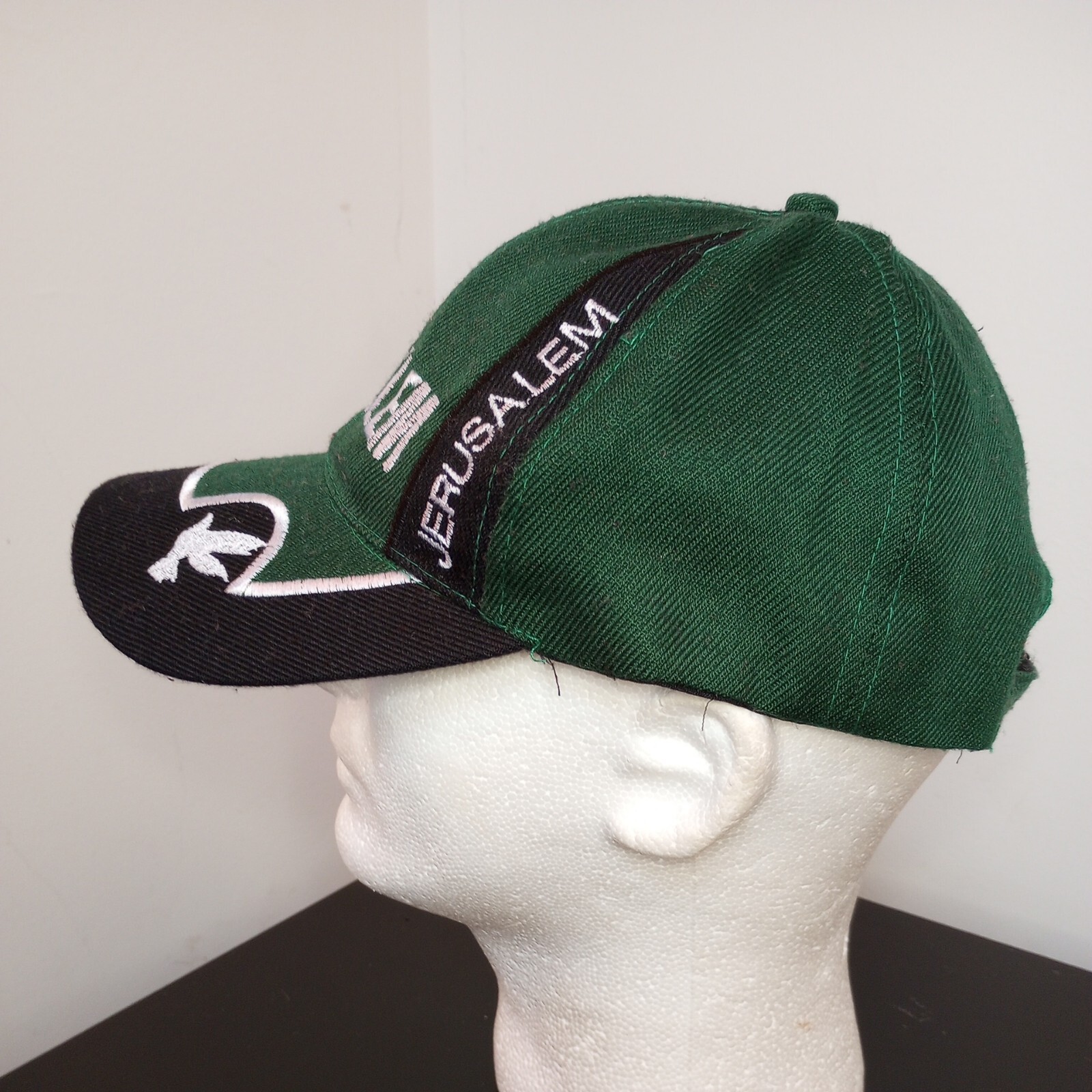 Jerusalem Ball Cap Hat Adjustable Baseball Peace Dove Green Black White ...