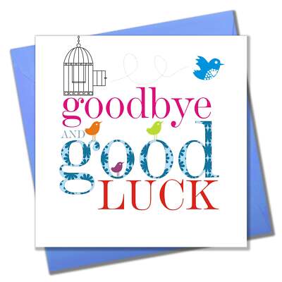 Good Luck Leaving Card, Bird Card, Goodbye and Good Luck | eBay UK