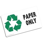 1 x Sign Paper Only Recycling Bin Stickers Home Office Recycle Logo ...