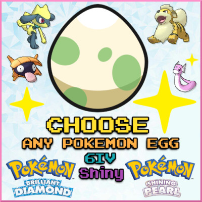 Choose Any Pokemon Egg 6IV Shiny Brilliant Diamond Shining Pearl BDSP ...