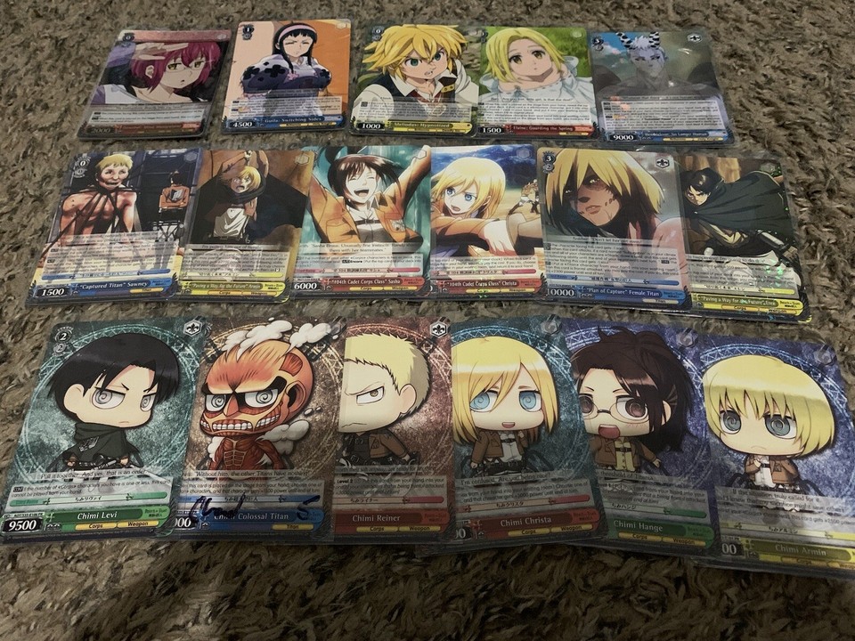 weiss schwarz Batman Ninja Seven Deadly Sins Attack On Titan My Hero ...