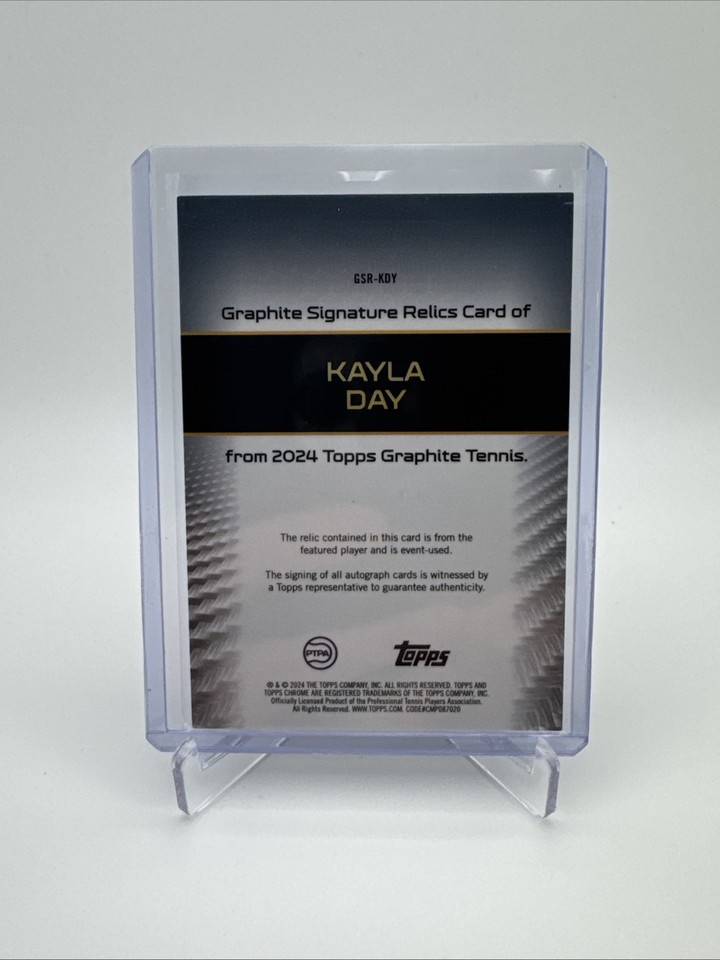 KAYLA DAY 2024 TOPPS GRAPHITE TENNIS SIGNATURE PATCH AUTO /50 | eBay