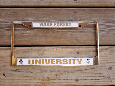 Wake Forest University License Plate Frame. Mint Condition. | eBay