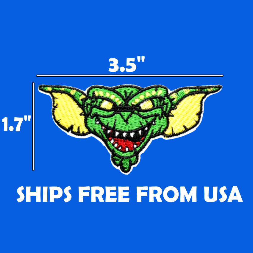 Gremlin Character Face Green Yellow Embroidered Iron On Sew On Patch | eBay