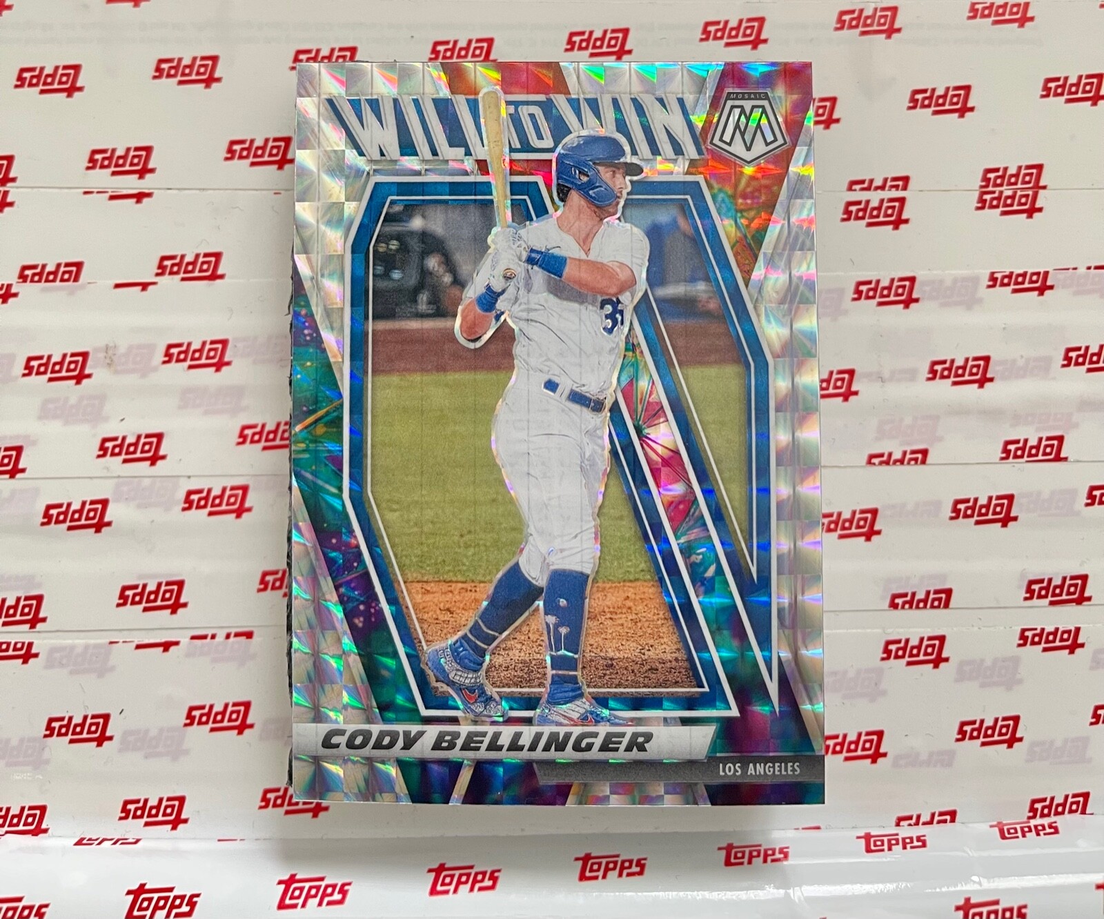 CODY BELLINGER 2021 PANINI MOSAIC SILVER PRIZM PARALLEL WILL TO WIN ...