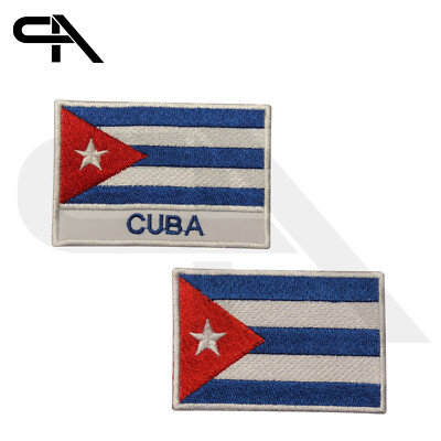 CUBA Flag iron on Embroidered Sew on Patch For Clothes 9x6cm | eBay