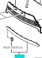 TOYOTA 52112-12230 Front Bumper Extension Genuine Parts AURIS 201208 ...