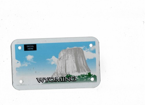 WYOMING license plate ***MOTORCYCLE***MINT***BLANK.... | eBay