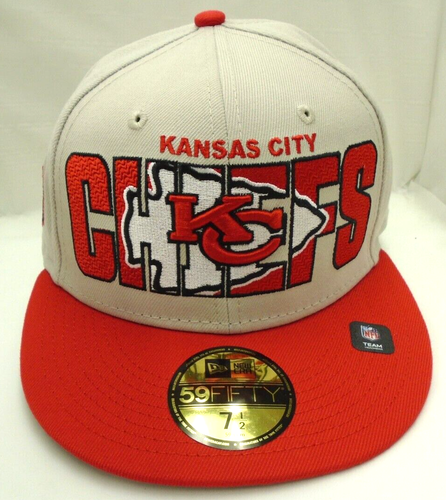 Kansas City Chiefs Men's New Era 59FIFTY 7 1/2 Fitted Cap Hat Tan Red ...