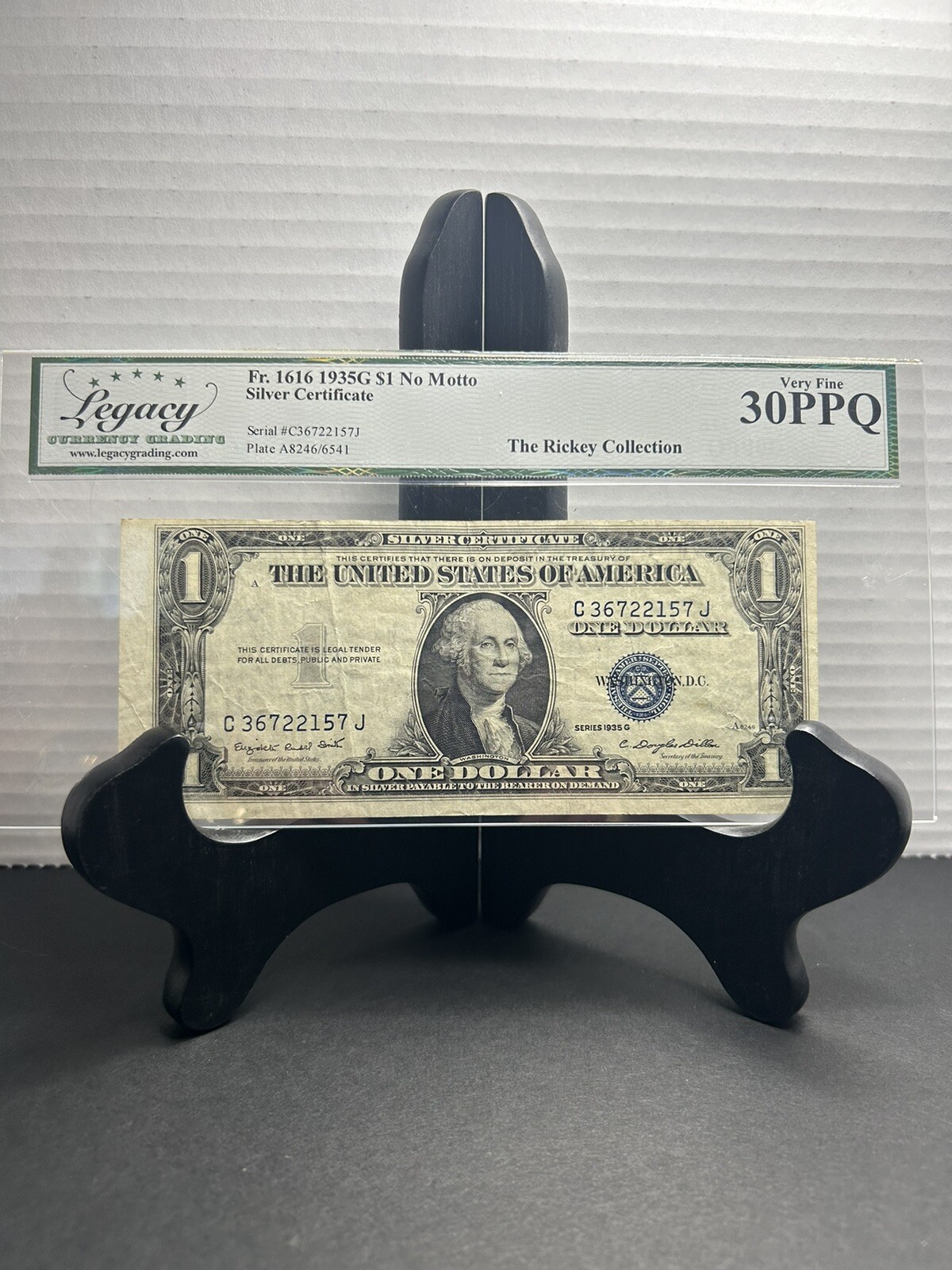 1935 G $1 Dollar No Motto Silver Certificate Note One Dollar Bill Blue ...