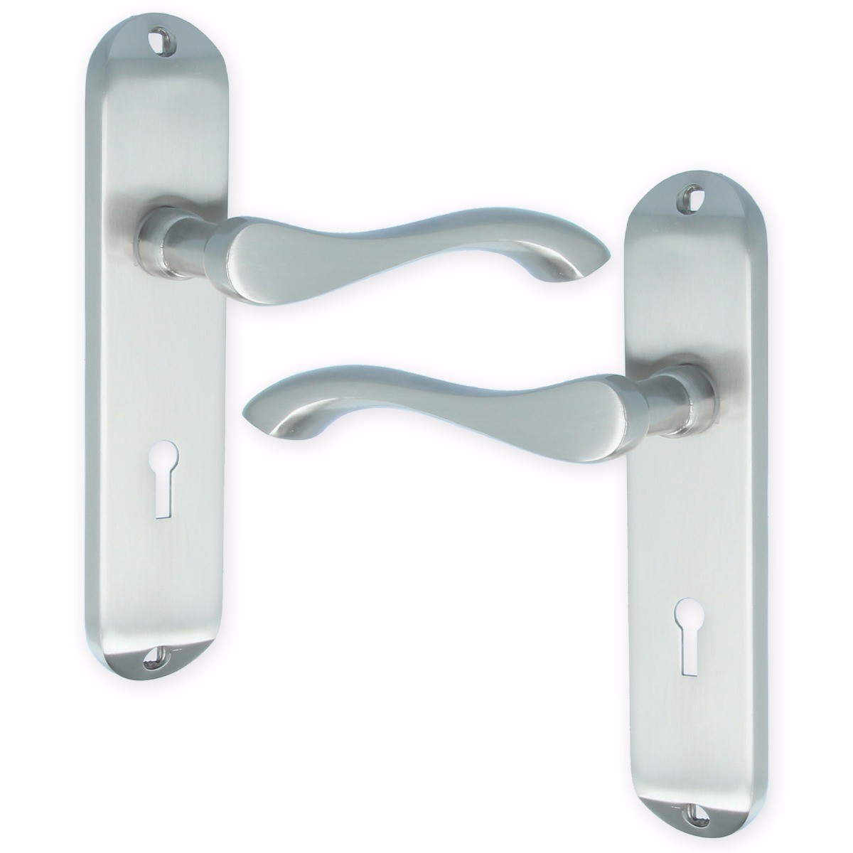 INTERNAL EUROPA LATCH LOCK DOOR HANDLES Modern Satin Interior Lever On ...