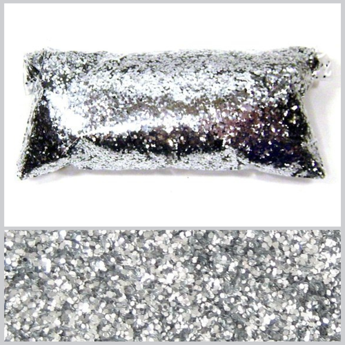Chunky Chrome Silver Glitter, .025" Solvent Resistant Premium Polyester ...