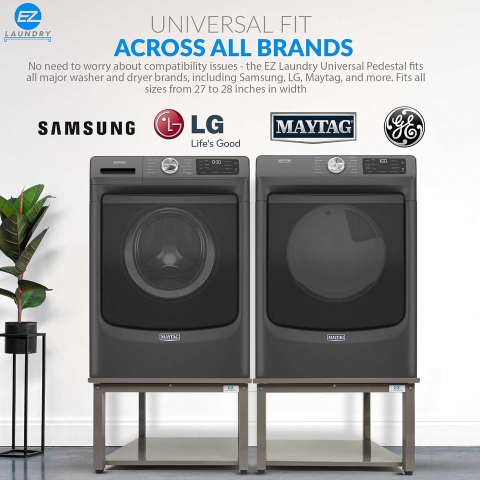EZ Laundry Universal Gray Pedestal 29" Wide for All Washing Machines ...