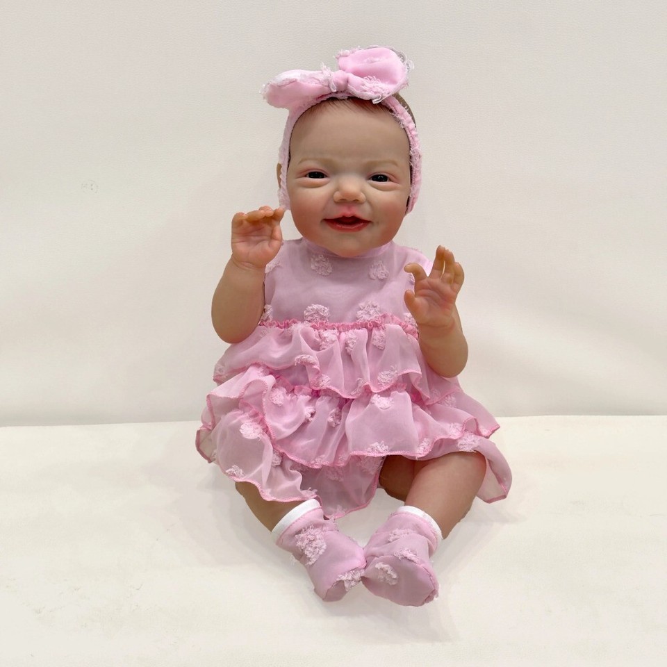 20" Full Body Reborn Baby Girl Doll Newborn Lifelike 3D Skin Hand Draw ...