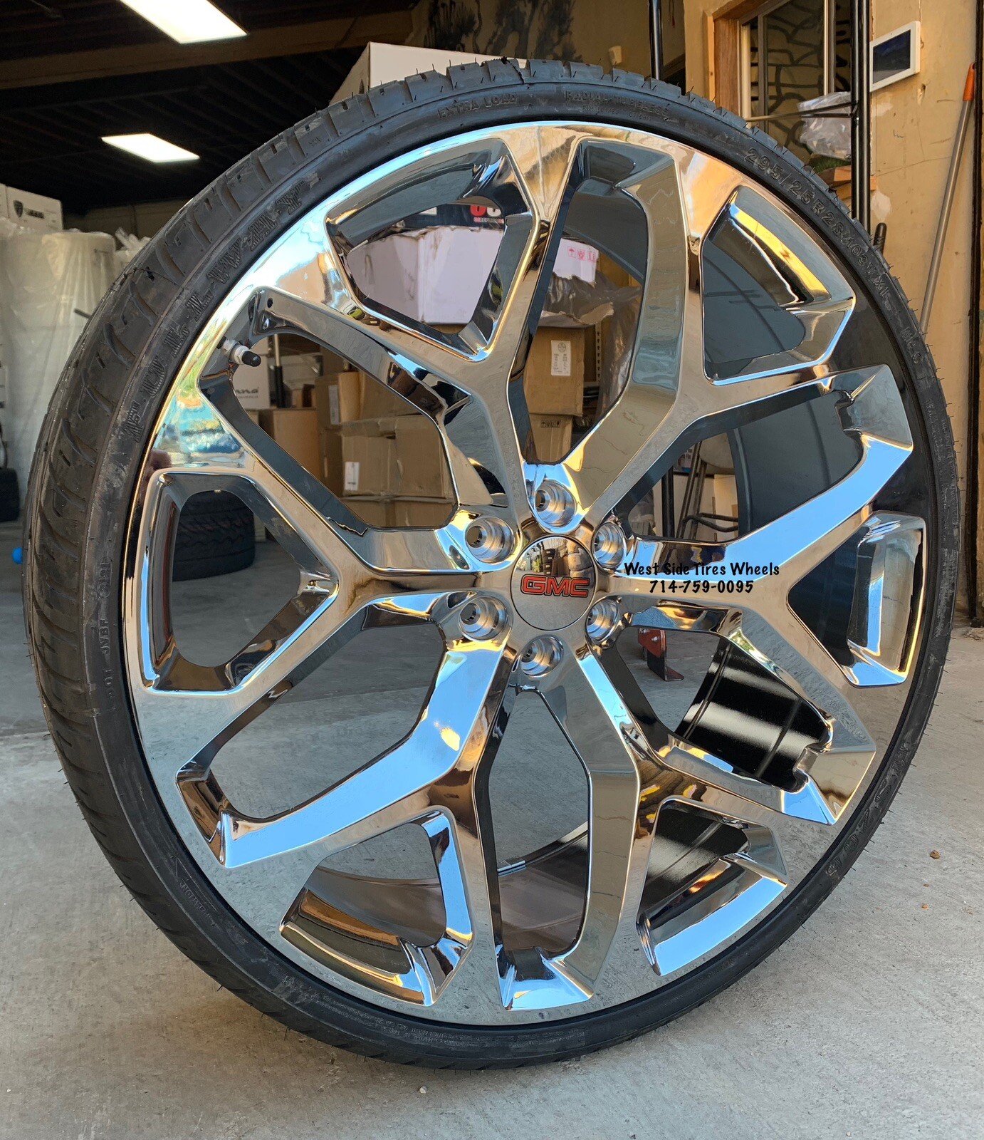 28" Chevy Tahoe Silverado GMC Sierra Yukon Snowflake Chrome Wheels Rims ...