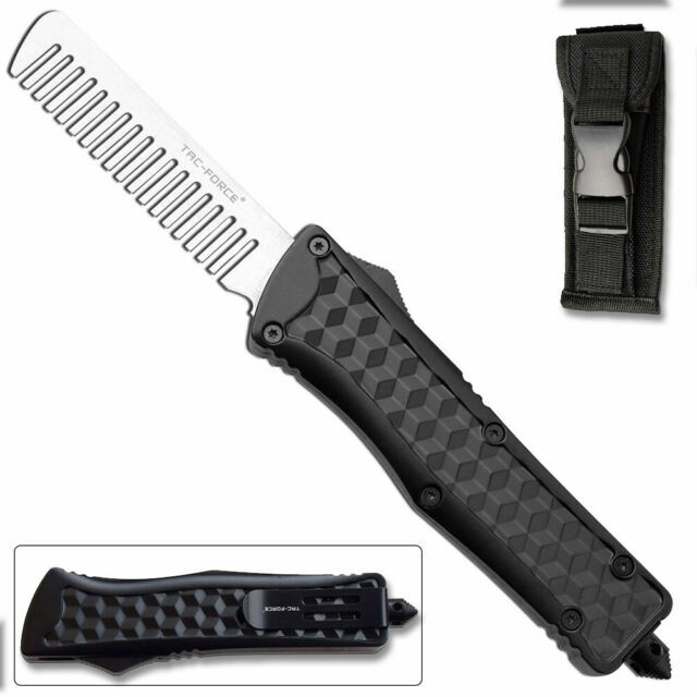 Tac Force OTF Black Beard Comb Diamond Like Handle Ltd Edition ...